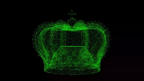 3D Imperial Crown rotates on black backg... | Stock Video | Pond5