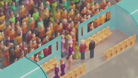 3D isometric Animation - Rush hour in pu... | Stock Video | Pond5