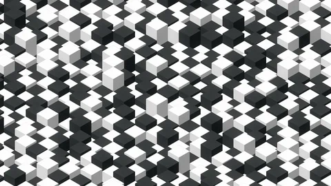 3d Isometric checkerboard wide cube stru... | Stock Video | Pond5