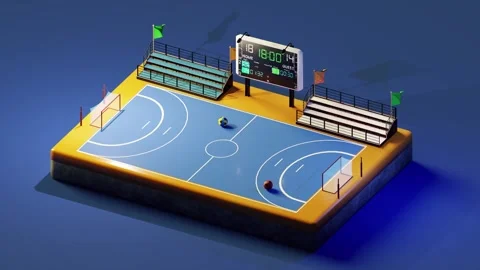 Football Field Loop Stock Video Footage | Royalty Free Football Field ...