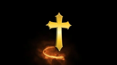 3d jesus christ symbol with green screen... | Stock Video | Pond5