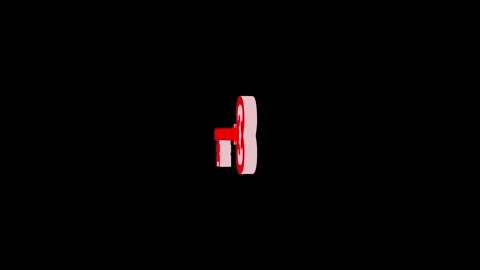 3d key logo icon loopable rotated red co... | Stock Video | Pond5