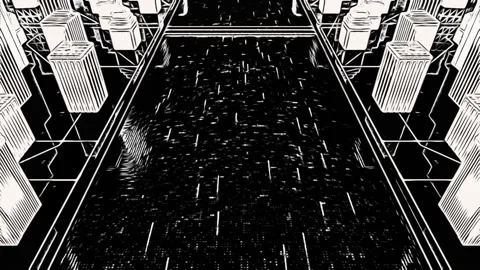 3D layout of a big city. Animation. Visu... | Stock Video | Pond5