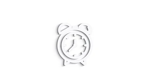3D Line Icon time and clock Animation on... | Stock Video | Pond5