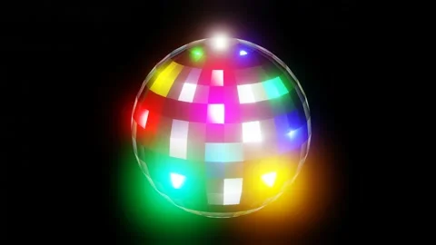 3D loop animation rotating retro disco m... | Stock Video | Pond5