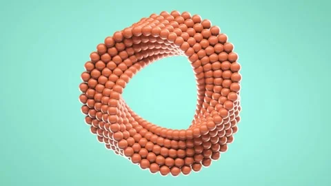 3D loop animation of spinning balls mold... | Stock Video | Pond5