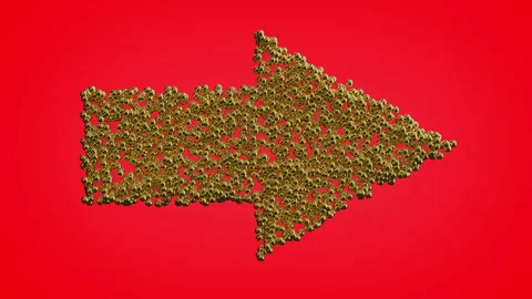 3d Looped animation of arrow pointer. Sm... | Stock Video | Pond5