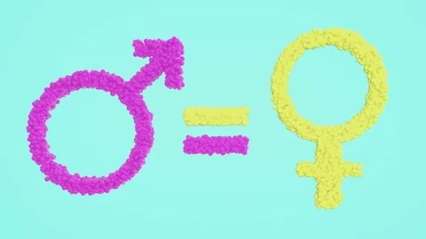 3d Looped animation of gender equality s... | Stock Video | Pond5