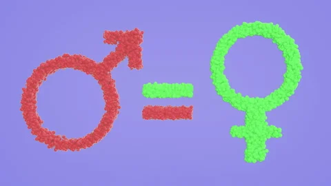 3d Looped animation of gender equality s... | Stock Video | Pond5