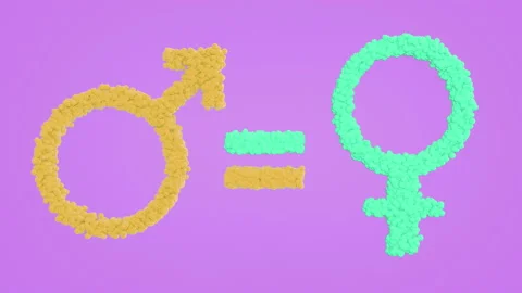 3d Looped animation of gender equality s... | Stock Video | Pond5