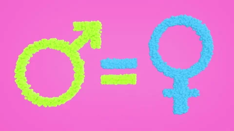 3d Looped animation of gender equality s... | Stock Video | Pond5