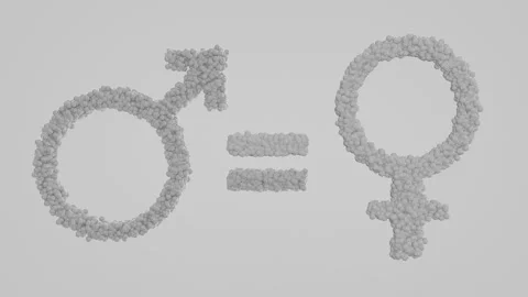 3d Looped animation of gender equality s... | Stock Video | Pond5