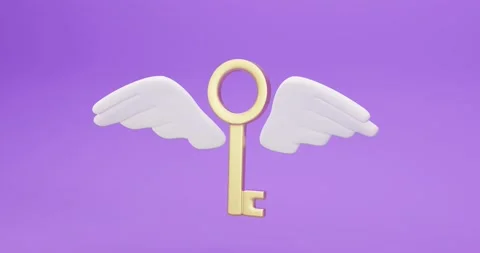 3d looped animation of a stylized key wi... | Stock Video | Pond5