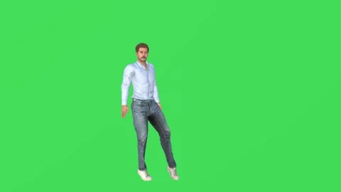 3D male actor model on green screen show... | Stock Video | Pond5