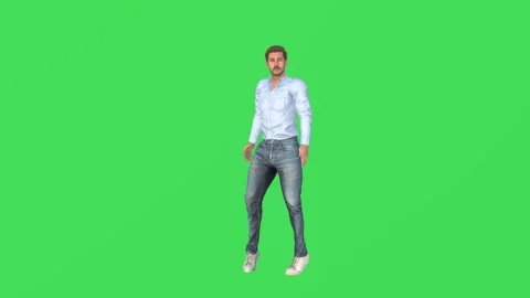 3d male actor model on green screen walk... | Stock Video | Pond5