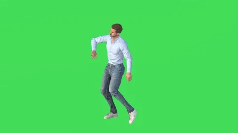3d male artist painter on green screen p... | Stock Video | Pond5