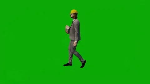 3d male construction engineer animated o... | Stock Video | Pond5