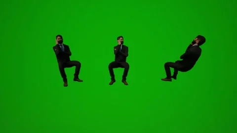 3D man in suit on green screen talking o... | Stock Video | Pond5