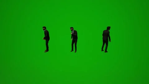 3D man in suit on green screen dancing a... | Stock Video | Pond5