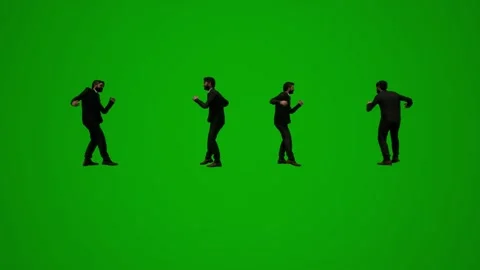 3D man in suit on green screen dancing a... | Stock Video | Pond5