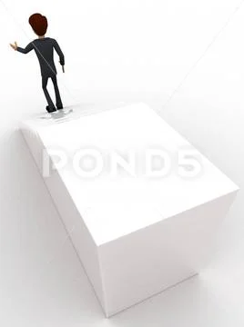 3d man walking down from stairs concept 3d man walking down from stairs ...