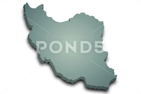 3d Map of Iran country with color. middle East, ir, Iran country map ...