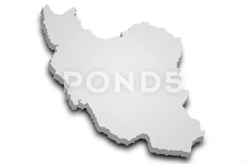 3d Map of Iran country with color. middle East, ir, Iran country map ...