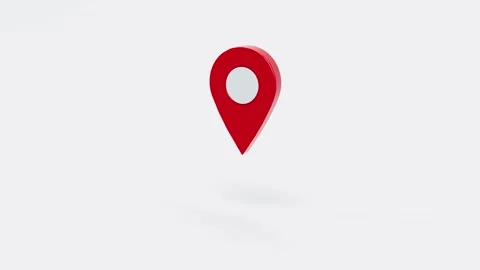 3D Map Pin Pointer, Map marker, Location... | Stock Video | Pond5