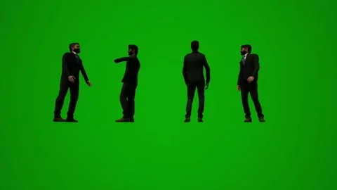 3D marketing man on green screen talking... | Stock Video | Pond5