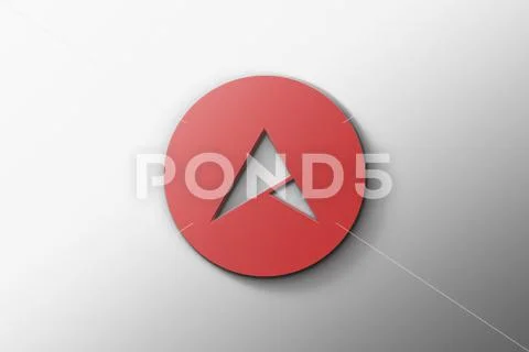 3d matte red logo mockup ~ PSD Photoshop Template #167873282