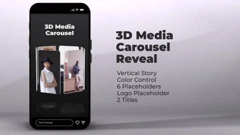 3D Media Carousel Reveal for After Effects ~ After Effects #310195701