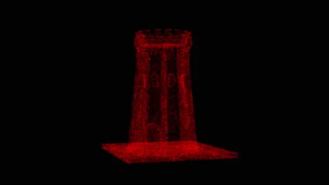 3D medieval tower rotates on black bg. O... | Stock Video | Pond5