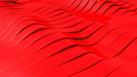 3D Minimal rows of red color strips ripp... | Stock Video | Pond5