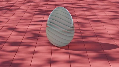 3D minimalist Easter egg design with a g... | Stock Video | Pond5