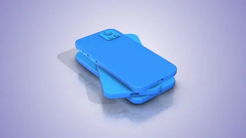 3D Mobile Phone Icon on a Reflective Flo... | Stock Video | Pond5