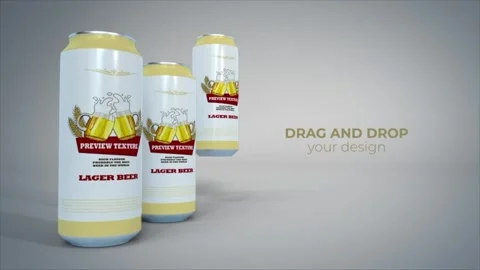 3D Mockup Beer Can ~ After Effects Template #303414729