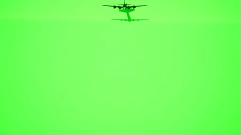 3D Model Aircraft Flying, On a Green Scr... | Stock Video | Pond5