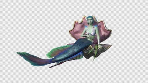 3D model beautiful mermaid , animation ,... | Stock Video | Pond5
