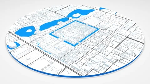 3d model Beijing map background loop. Sp... | Stock Video | Pond5