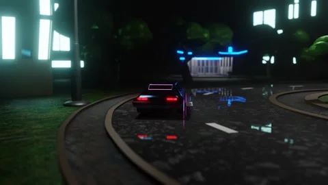 3D model of the car is driving. looped a... | Stock Video | Pond5