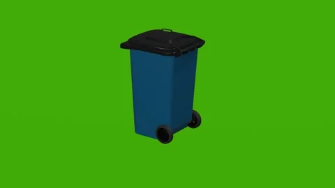 A 3D model of a dumpster rotates on a gr... | Stock Video | Pond5