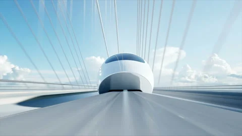 3d model of futuristic passenger train o... | Stock Video | Pond5