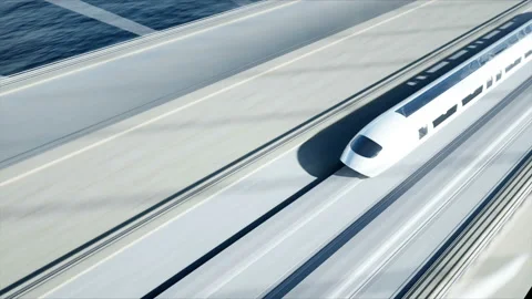 3d model of futuristic passenger train o... | Stock Video | Pond5