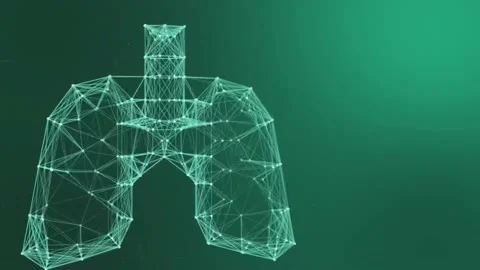 3d model of lung geometric model of lumi... | Stock Video | Pond5