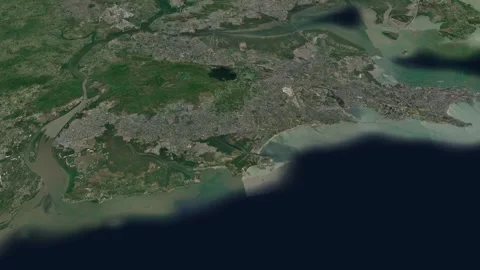 3d model Mumbai map background loop. Spi... | Stock Video | Pond5