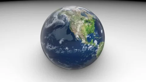 3d model of planet earth. Earth rotates ... | Stock Video | Pond5