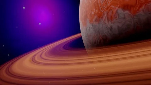 3D model of the planet Saturn in space | Stock Video | Pond5