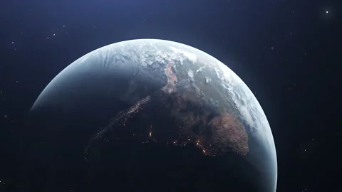 3D model of rotating planet. Motion. Nat... | Stock Video | Pond5