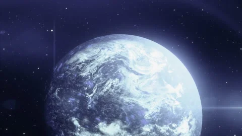 3D model of rotating planet. Motion. Nat... | Stock Video | Pond5