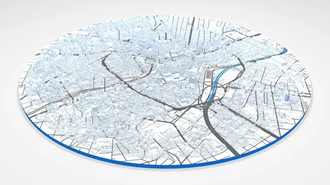 3d model Sao Paulo map background loop. ... | Stock Video | Pond5